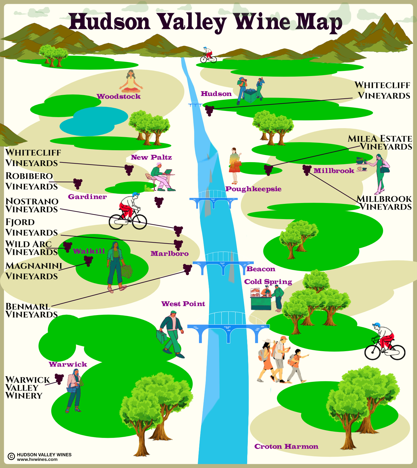 Our Hudson Valley Wine Map - Hudson Valley Wines